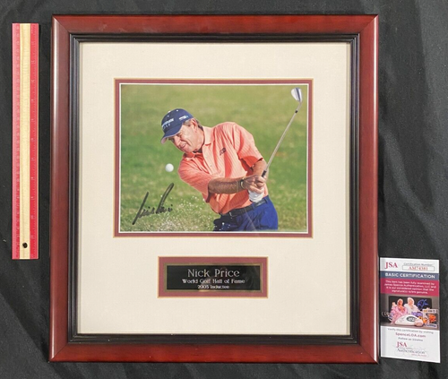 2003 Nick Price World Golf Hall of Fame framed hand signed photo w/ JSA ...