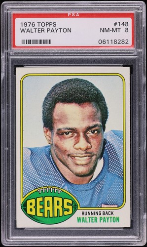 1976 Topps #148 Walter Payton RC Rookie Card- PSA 8 -Chicago Bears Hall ...