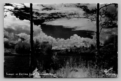 RPPC Sunset at Electra Lake Durango Colorado Sanborn Unposted Photo ...