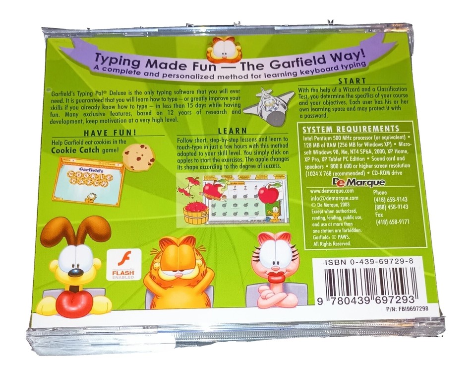 Garfield's Typing Pal CD-Rom PC 2003 9780439697293| eBay