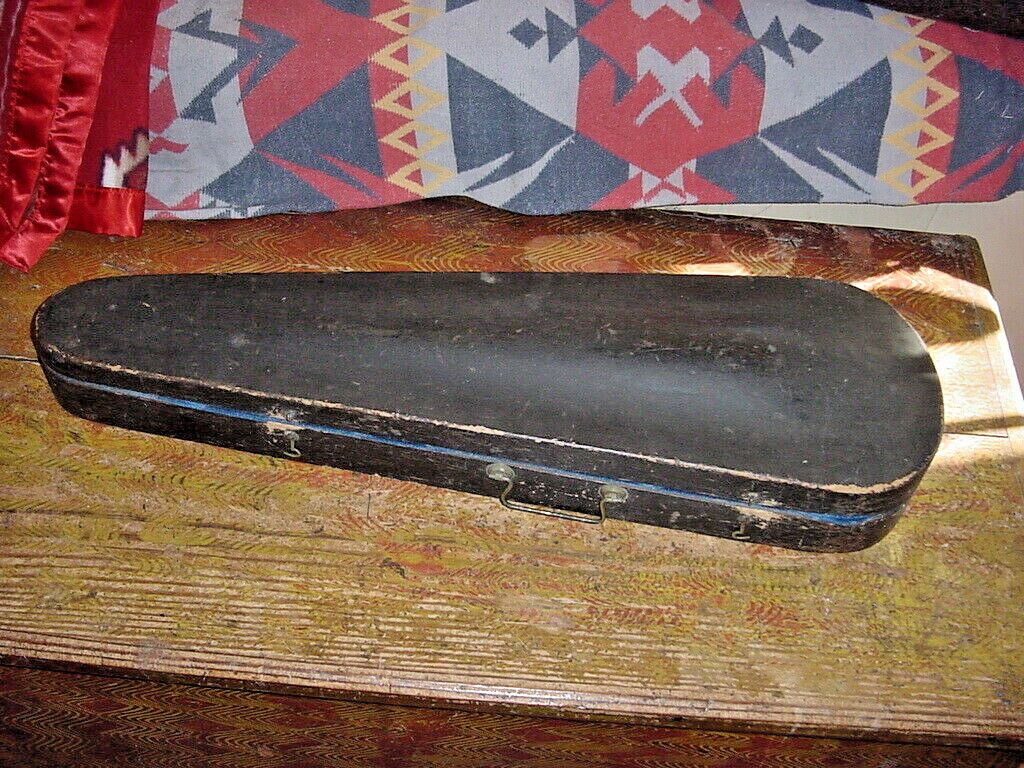 ANTIQUE VIOLIN CASE C 1900 WOOD COFFIN CASE with NEW LINING VELVET | eBay