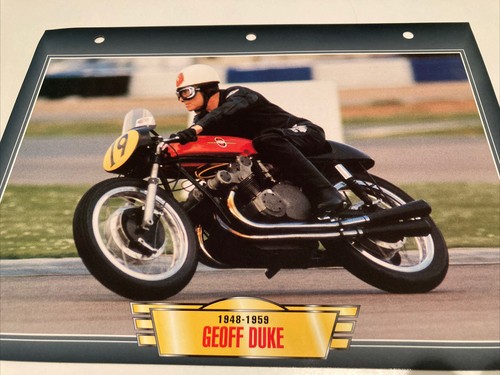 Geoff Duke Gilera Racing Driver Card Motorcycle Passion Collection ...