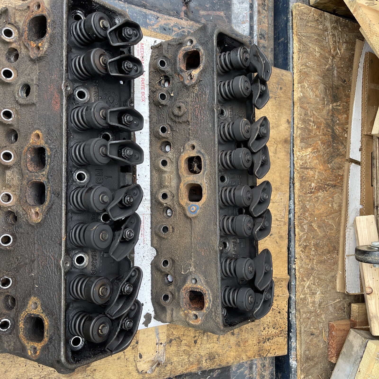 OEM Original Small Block Chevy Cylinder Heads 327 350 Truck C10 C20 | eBay