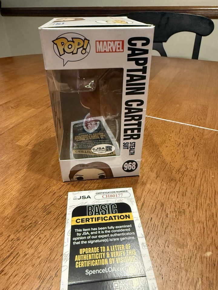 Hayley Atwell Marvel Captain Carter Signed What If POP Funko #968 JSA ...