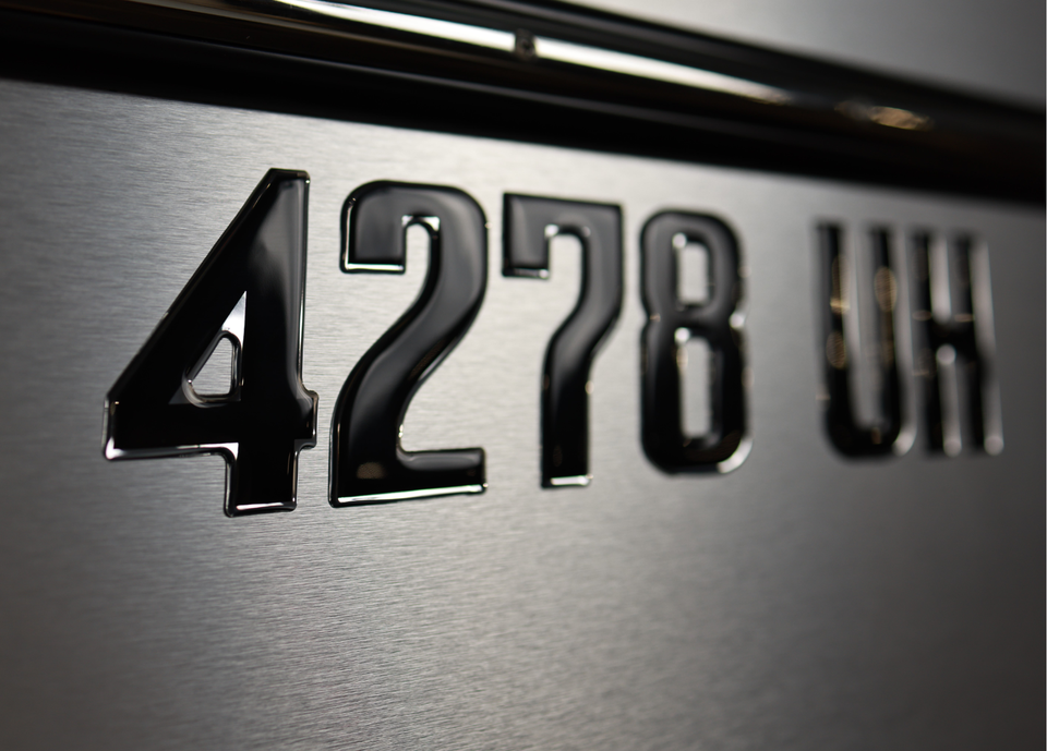 Domed Boat Registration Numbers Domed Numbers Raised 3D Lettering Black ...
