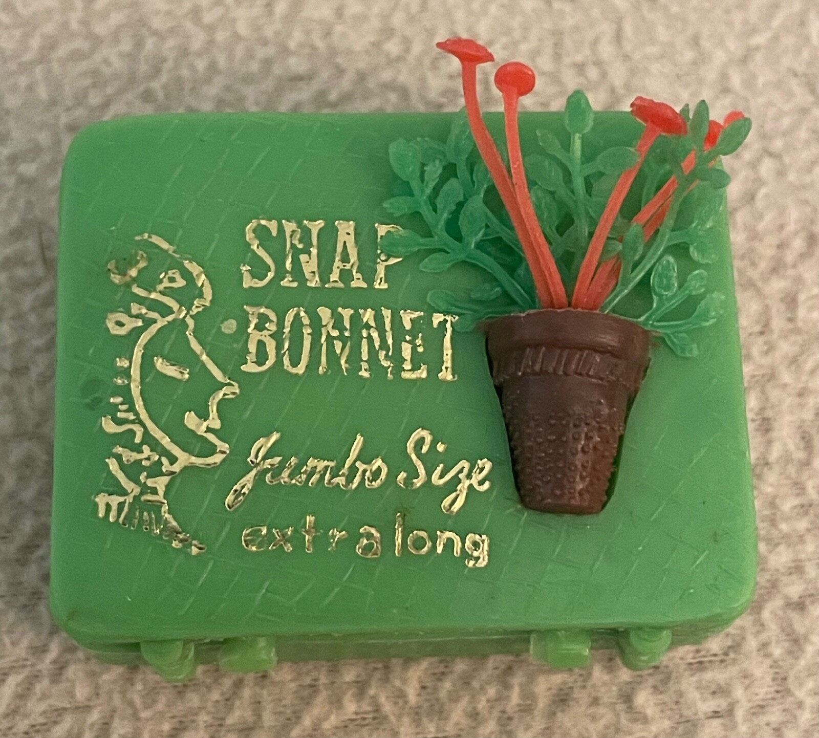 Vintage 1960's Snap Bonnet Rain Hat Jumbo Extra Long Mini Plastic ...