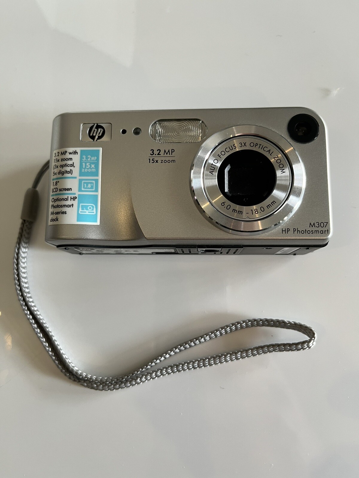 HP PhotoSmart M307 3.2 MP 15x Zoom FCLSD-0410 Digital camera with M ...