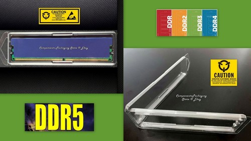 RAM Memory Case Clam Shell for Single DDR DIMM Modules - Lot of 6 18 35 ...