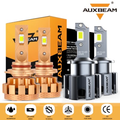 For 2002-2005 Lexus SC430 AUXBEAM Canbus 9005 D2S LED HID Headlights Hi ...