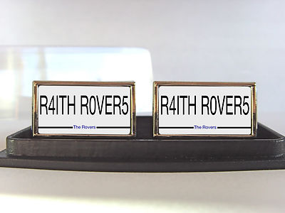RAITH ROVERS NUMBER PLATE STYLE BADGE MENS CUFFLINKS CUFF LINKS GIFT | eBay