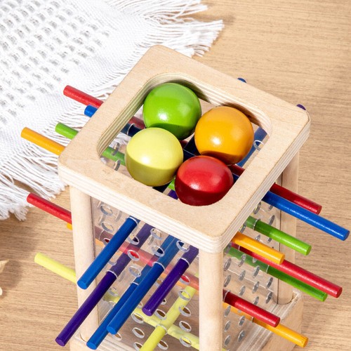 Children's Wooden Stick Dice Game Baby Puzzle Color Parent-child ...