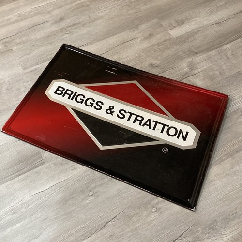 Vintage Official Briggs and Stratton 35"×23" Metal Sign Self Framed ...