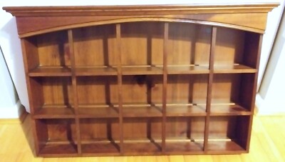 RARE PIECE OF BIG SIZE FURNITURE DARK WOOD 210+ CD CD-ROM HOLDER WALL ...