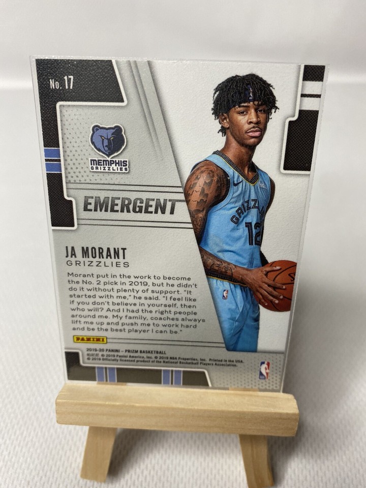 2019-20 Panini Prizm Ja Morant Emergent Rookie Card Insert #17 Memphis ...