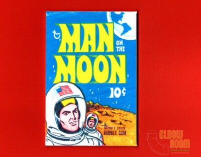 Man on the Moon bubble gum cards 2x3" fridge magnet wax pack art | eBay