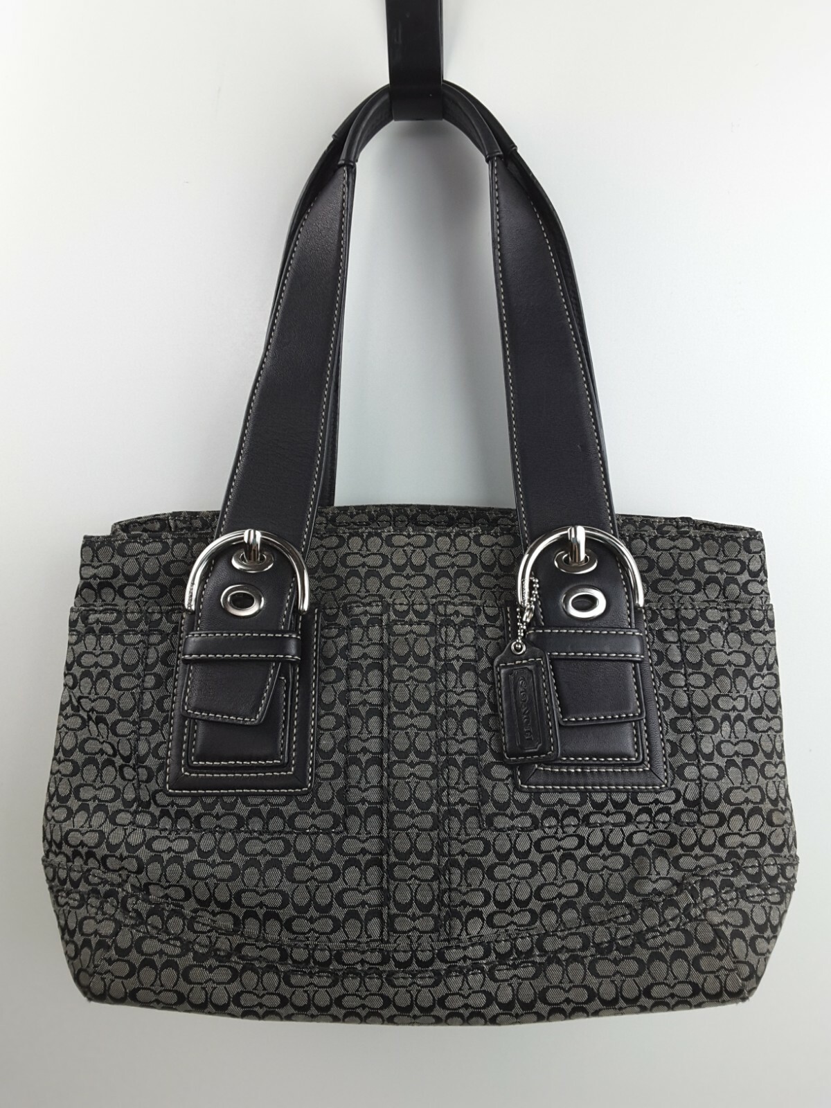 Coach Soho Mini Signature Tote Satchel Handbag Black … - Gem