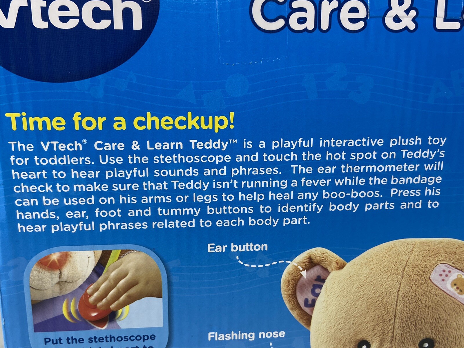 VTech Care and Learn Teddy Bear Talks Sings Musical Toy Educational EUC ...