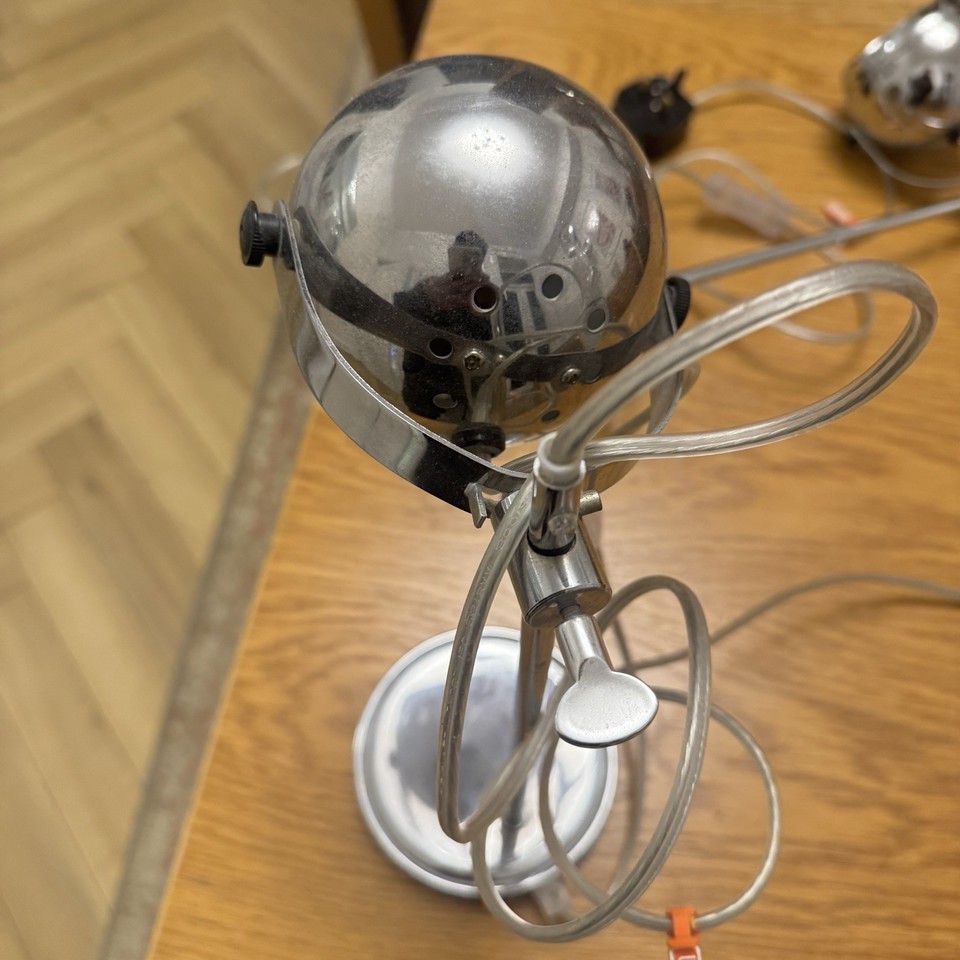 2x Leikman Vintage Sputnik Eye Ball Cool Space Age Chrome Eyeball Desk ...