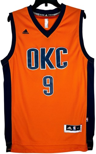 Adidas OKC Oklahoma City Thunder Blue Serge Ibaka Jersey Mens Size ...