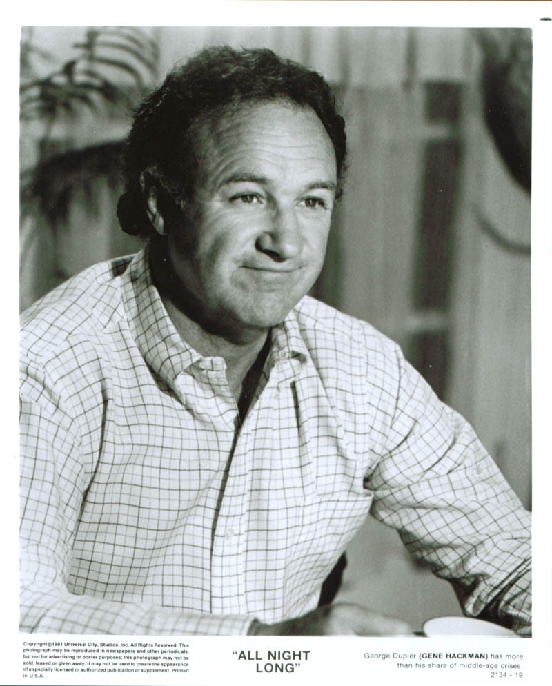 Gene Hackman as George Dupler All Night Long 8x10 1981 | eBay