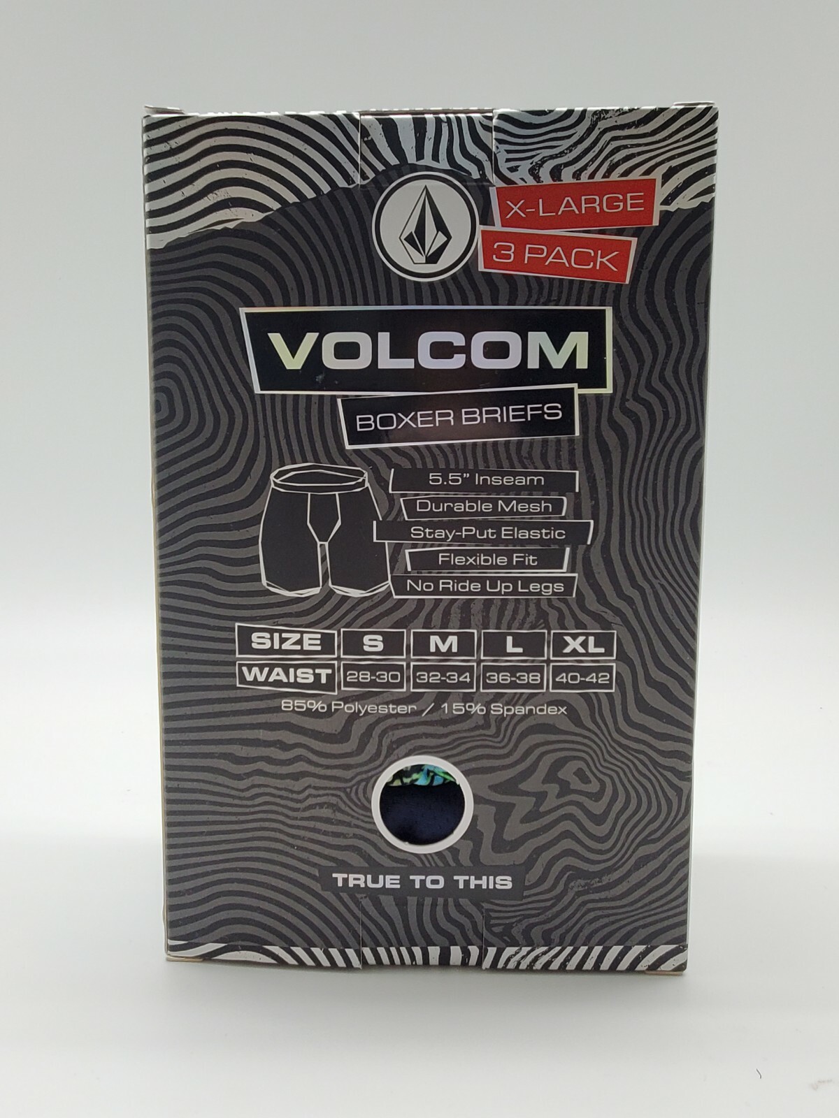 VOLCOM 3 Pack Mesh Boxer Briefs Men's Medium Large XLarge Gray/Blue ...