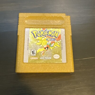 Pokemon Gold Version GBC (Game Boy Color, 2000) *New Battery* Authentic ...