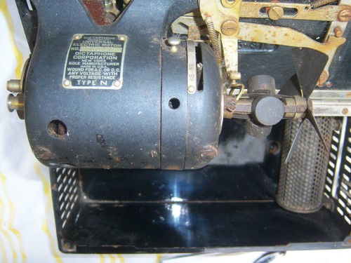 Vintage Dictaphone Co. Dictating Machine Type A Model 10X Wax Cylinder ...