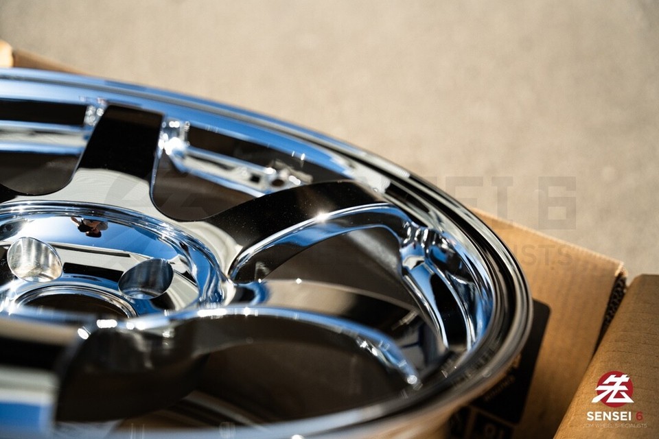 Volk TE37 Saga SL / 18x10 +40 / 5x114.3 / Triple Chrome (Set of 4) STI ...