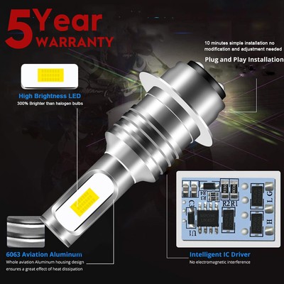 2 Bright LED light bulbs for Kubota MX5000 headlights head lights 34070 ...