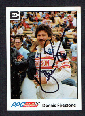 Dennis Firestone #19 signed autograph auto 1984 A&S Racing PPG Indy ...