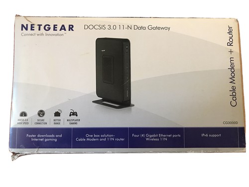 NETGEAR DOCSIS 3.0 11-N Data Gateway Cable Modem Router CG3000D | eBay