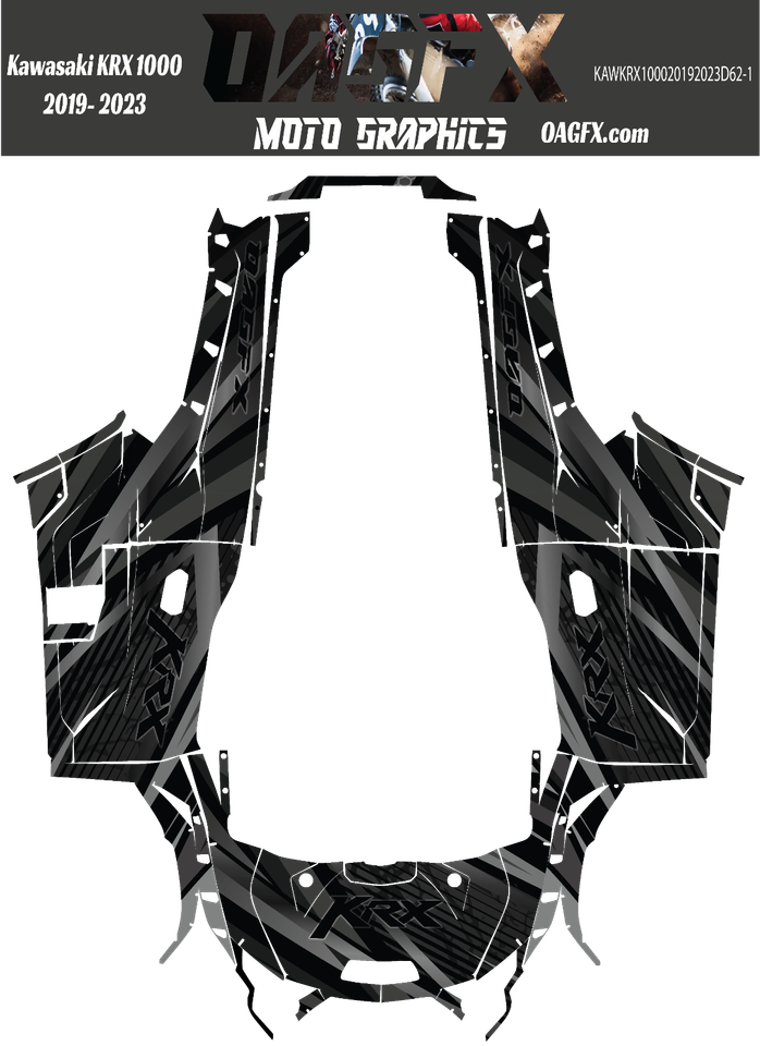 2019 - 2023 Kawasaki Teryx KRX 1000 Graphic Kit Pro Edition D62-1 Black ...