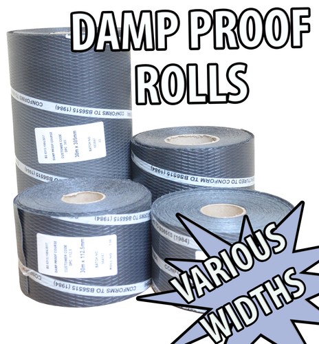DPC DAMP PROOF COURSE MEMBRANE 30M ROLL DIY WALL DAMP PROOFING VARIOUS ...