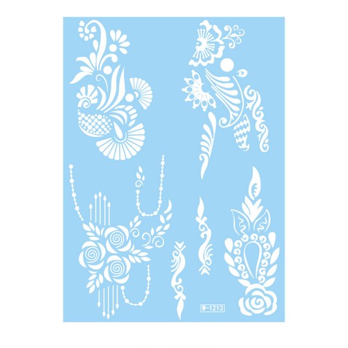 White Lace Sticker Transfer Sticker Waterproof Body Art V3V4 | eBay