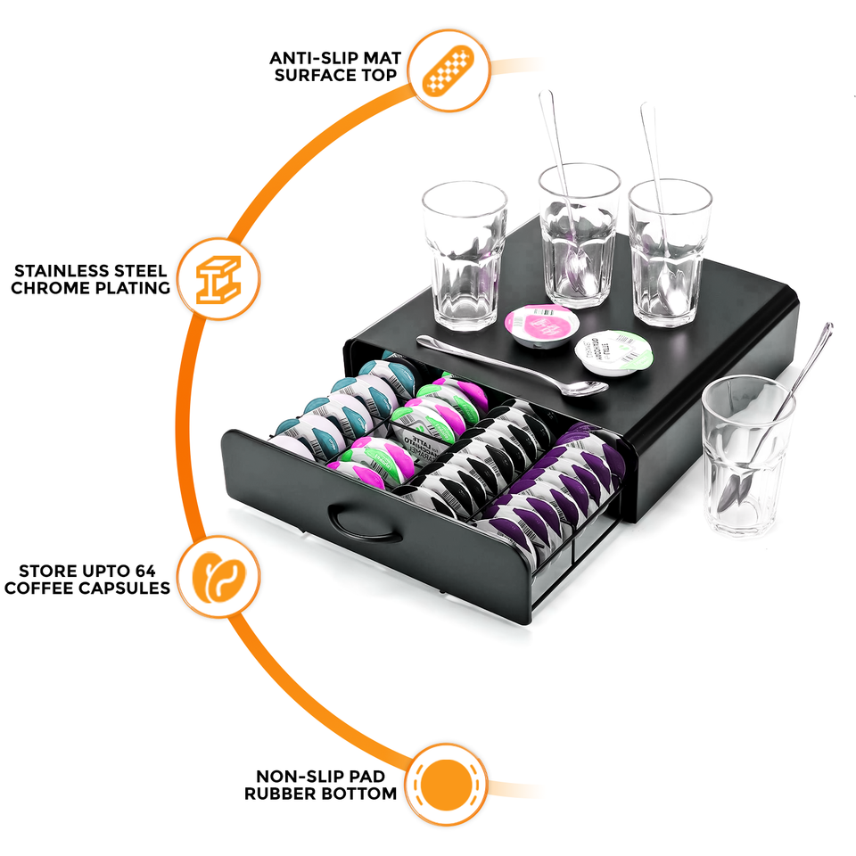 TASSIMO NESPRESSO COFFEE POD HOLDER GUSTO DOLCE CAPSULE STAND CHROME ...