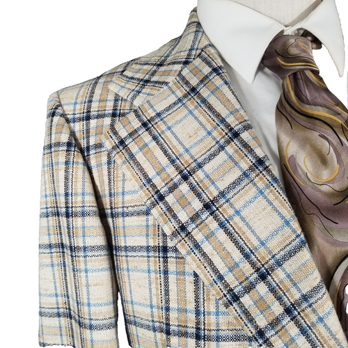 Vintage Blazer Jacket Leisure Suit Sport Coat 60s 70s Disco Mod Loud ...