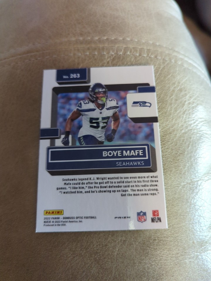 2022 Panini Donruss Optic Football BOYE MAFE Purple Shock Rated Rookie ...