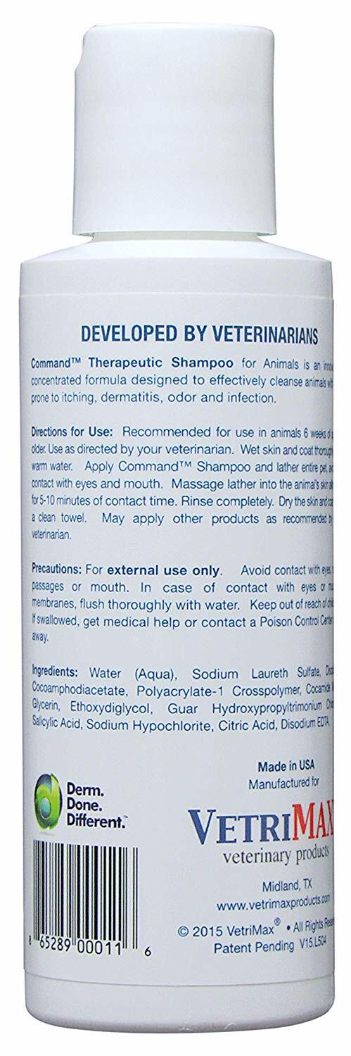Command Deep Cleansing Animal Shampoo w/ Salicylic Acid & Clinically ...
