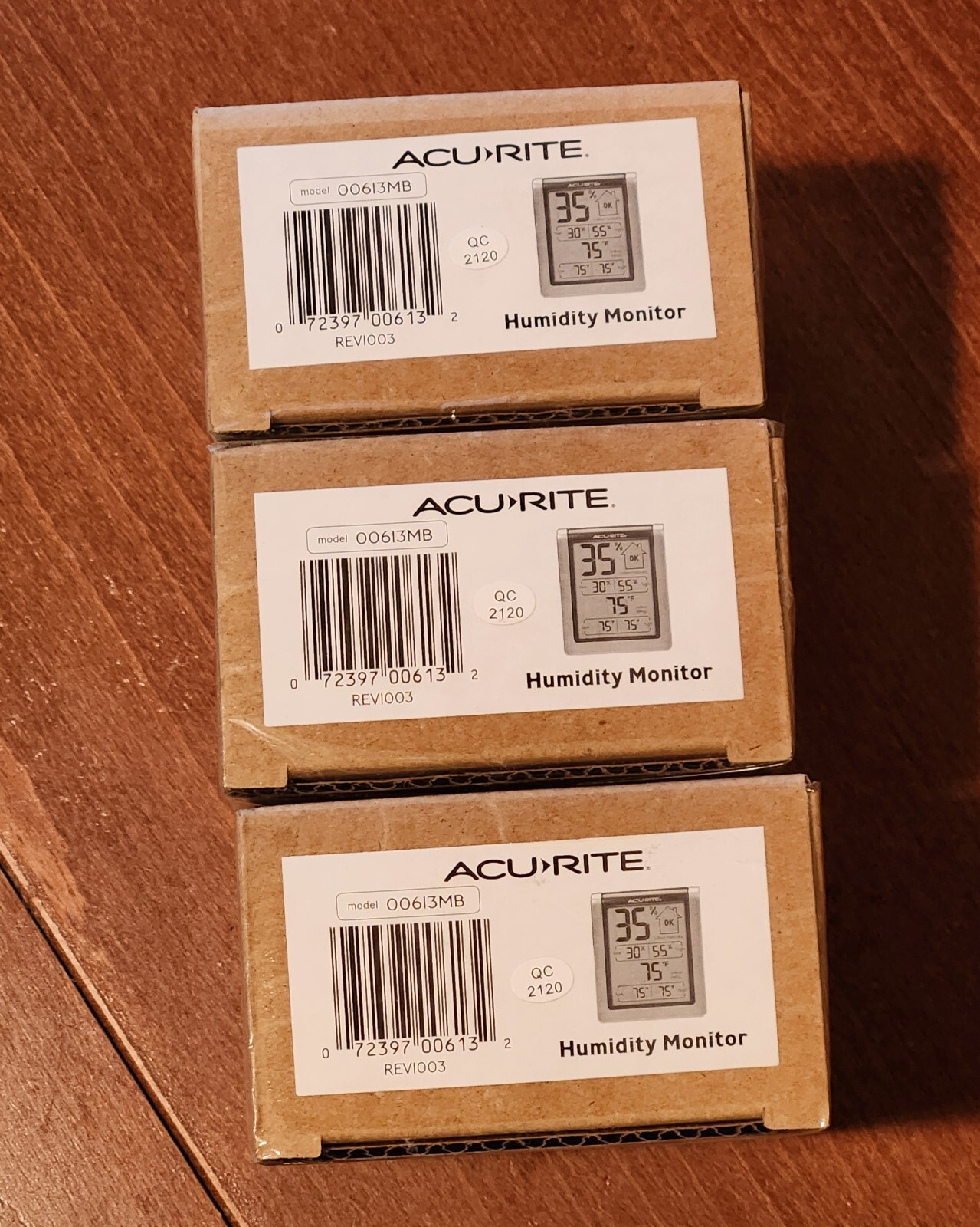 AcuRite 00613 Digital Hygrometer & Indoor Thermometer LOT of 3 units ...