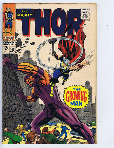 Thor #140 Marvel 1967 '' The Growing Man ! '' | eBay