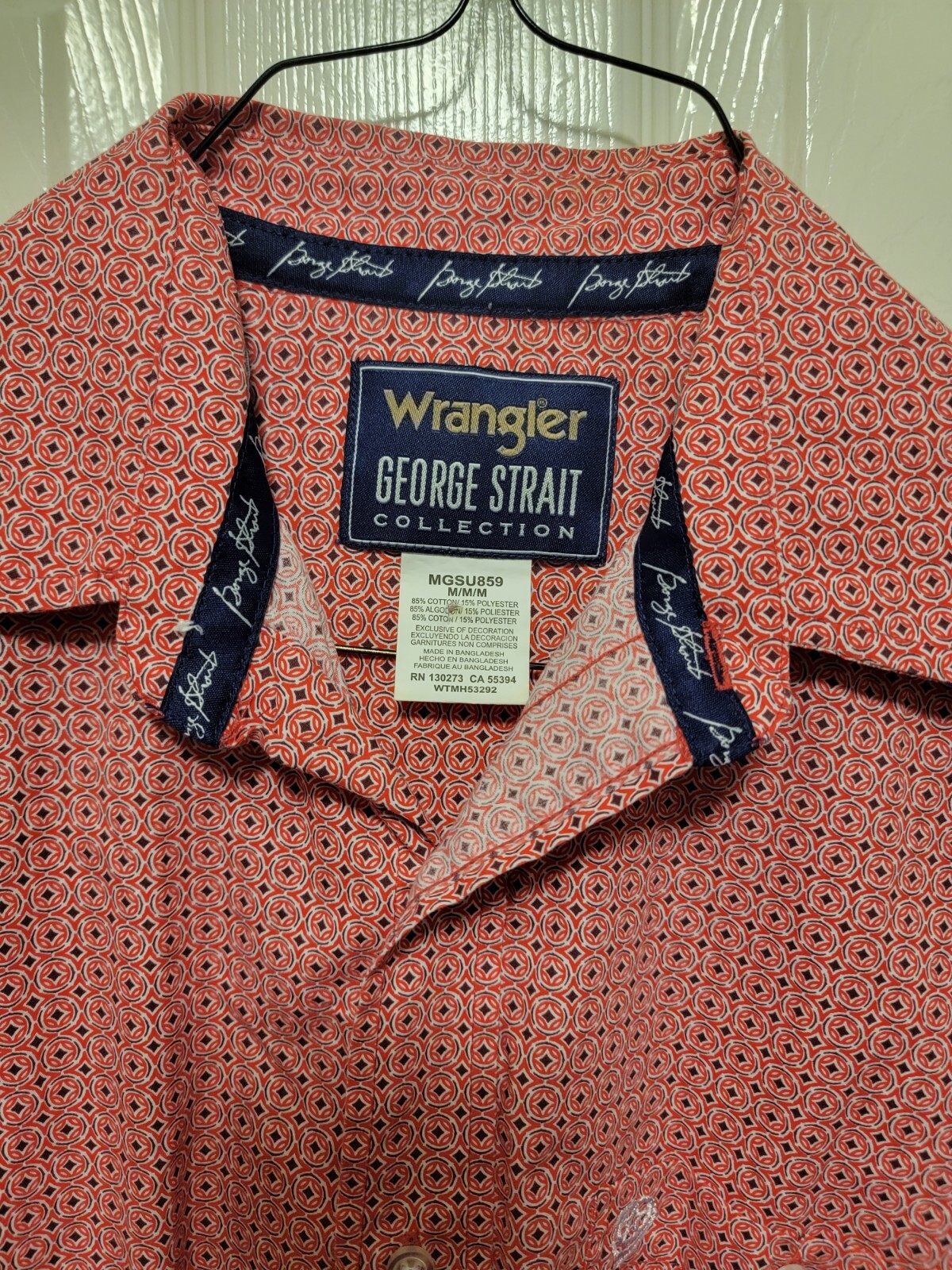 George Strait Collection Wrangler red Western Butto… - Gem
