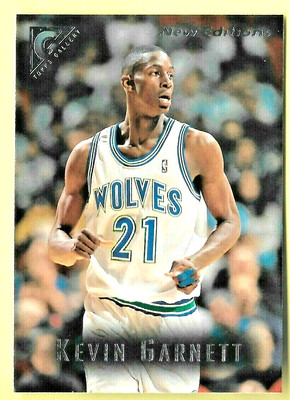 KEVIN GARNETT 1996 TOPPS GALLERY NEW EDITIONS ROOKIE RC CARD #41!! STAR ...