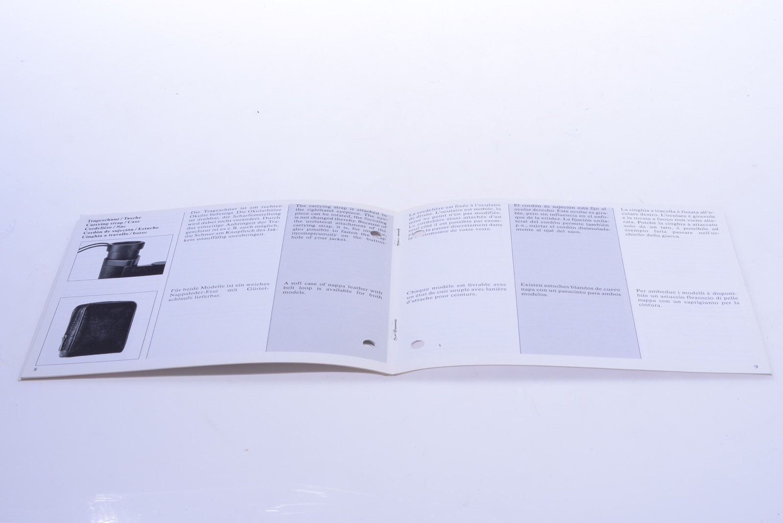 LEICA TRINOVID 8X20 10X25 BC/BCA BINOCULAR INSTRUCTION MANUAL 5 ...