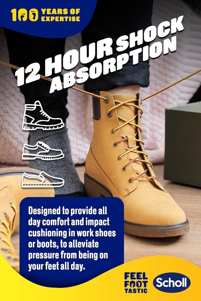 Scholl Gel Activ Work Shoe Insoles All Day Comfort - Work Shoes & Boots ...