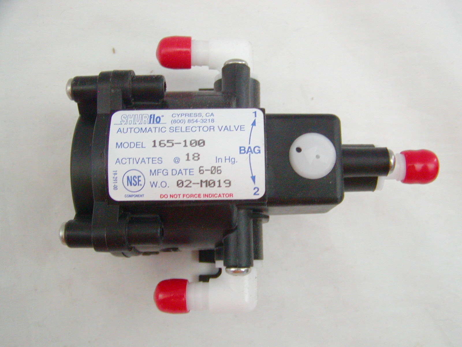 (1) NEW Shurflo Automatic Selector Valve 165-100 Beverage Bag Syrup Box ...