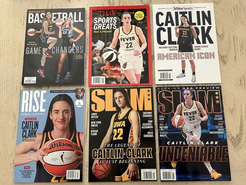 2024 Caitlin Clark Magazines 1st and 2nd Slam Issues, Time, Beckett ...
