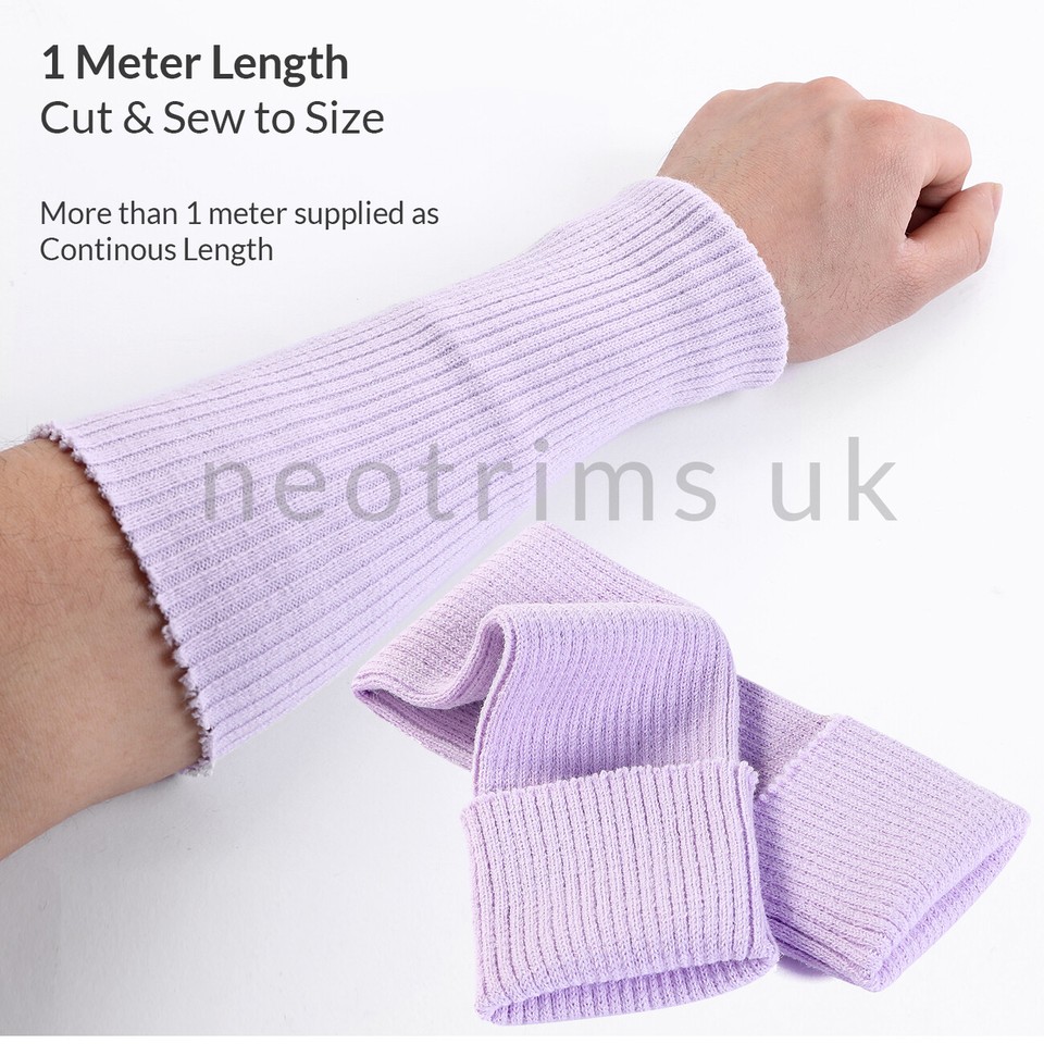 Knit Rib Cuff Stretch Ribbed Fabric Cuffing Trim Revamp Clothing Jacket ...