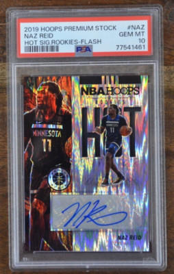 2019 Panini NBA Hoops NAZ REID Rookie RC Hot Signatures Auto PSA 10 ...