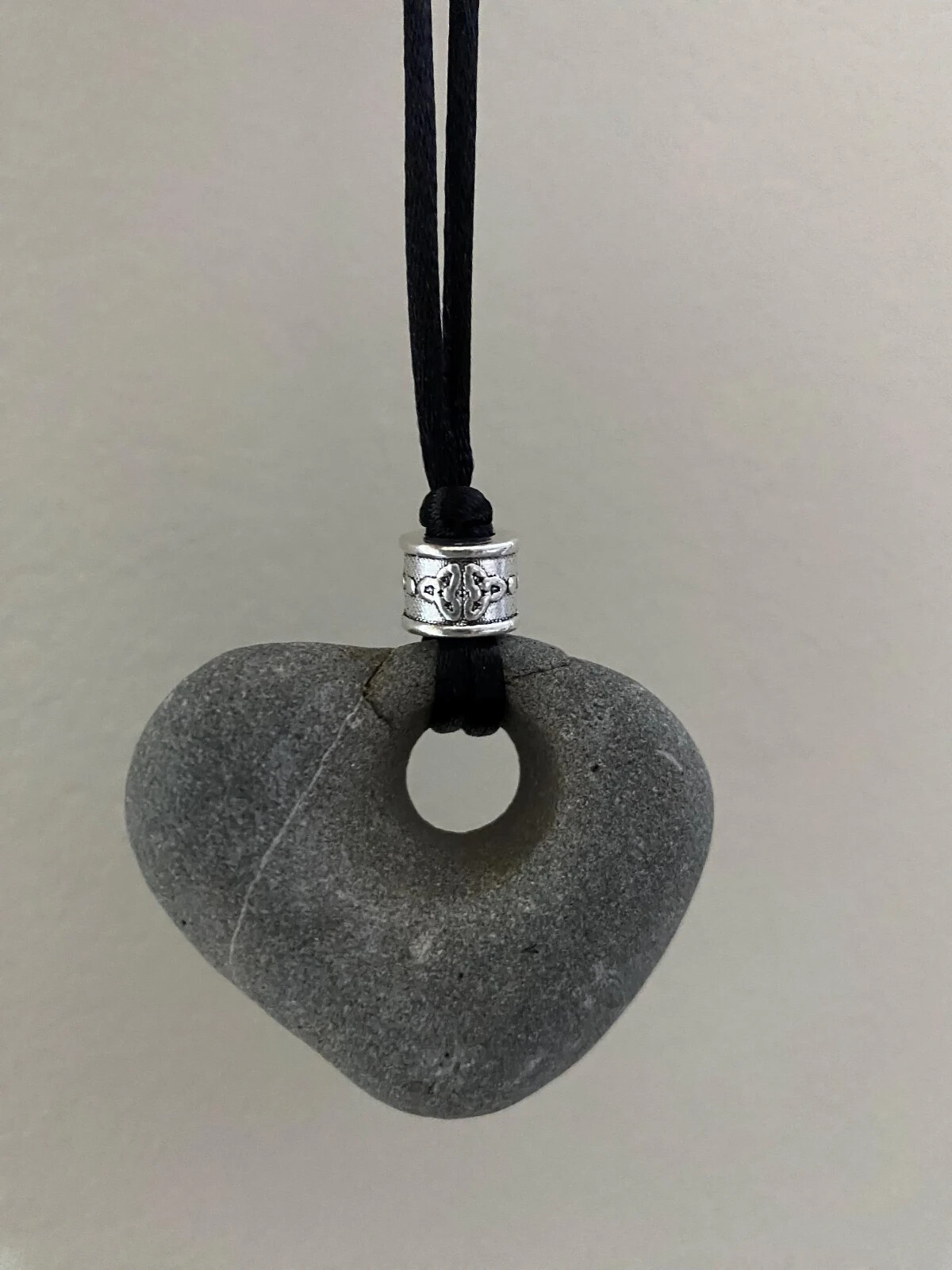 Hag Stone Pendant Necklace Amulet Protection Natural Holey Stone Odin ...