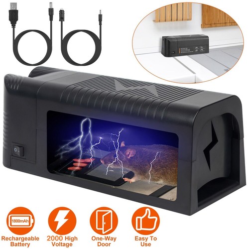 Upgraded Electronic Mouse Trap Control Kill Big Rat Pest Electric ...